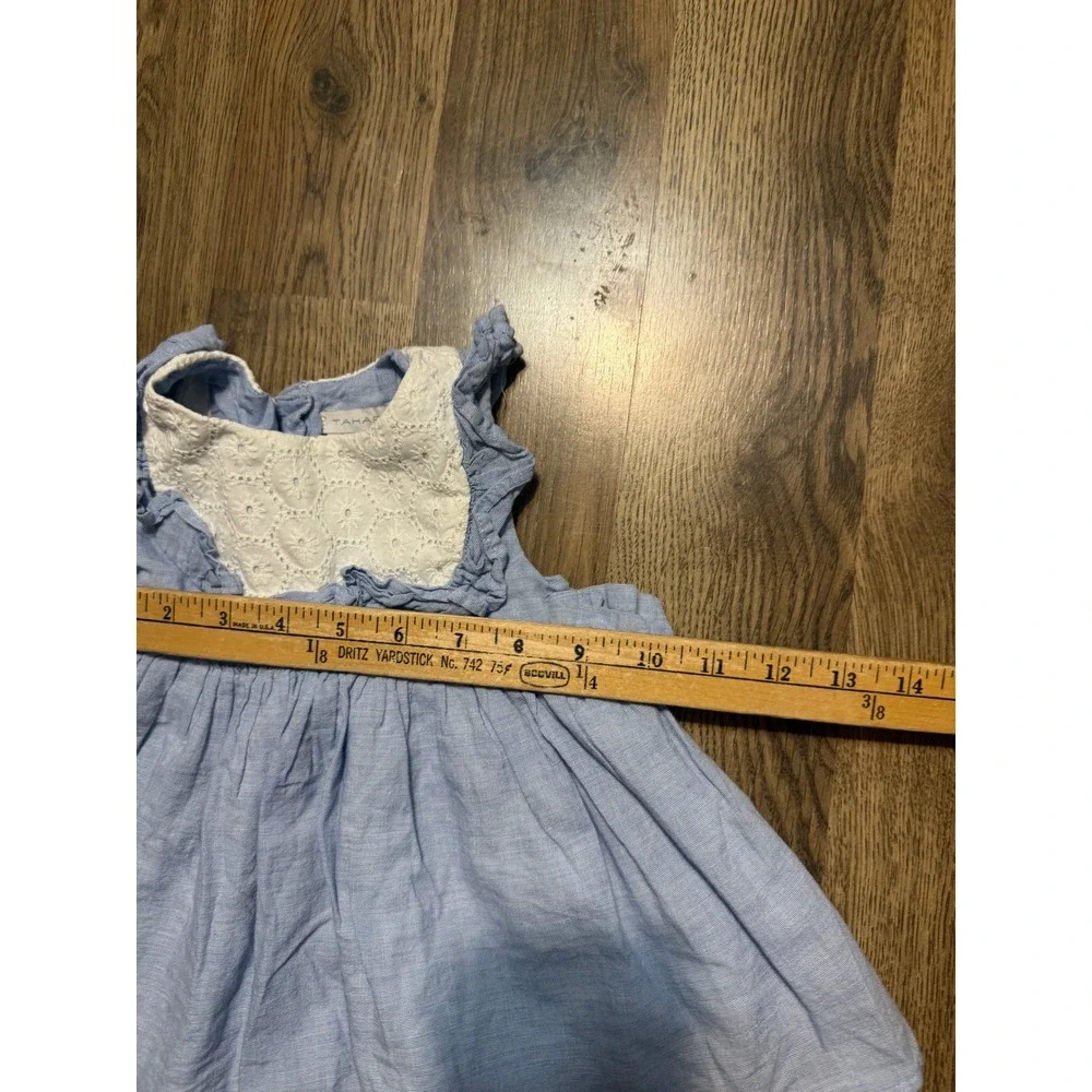 Tahari | Dresses | Tahari Dress Baby Girl 8m Blue Infant Ruffle Lace ...